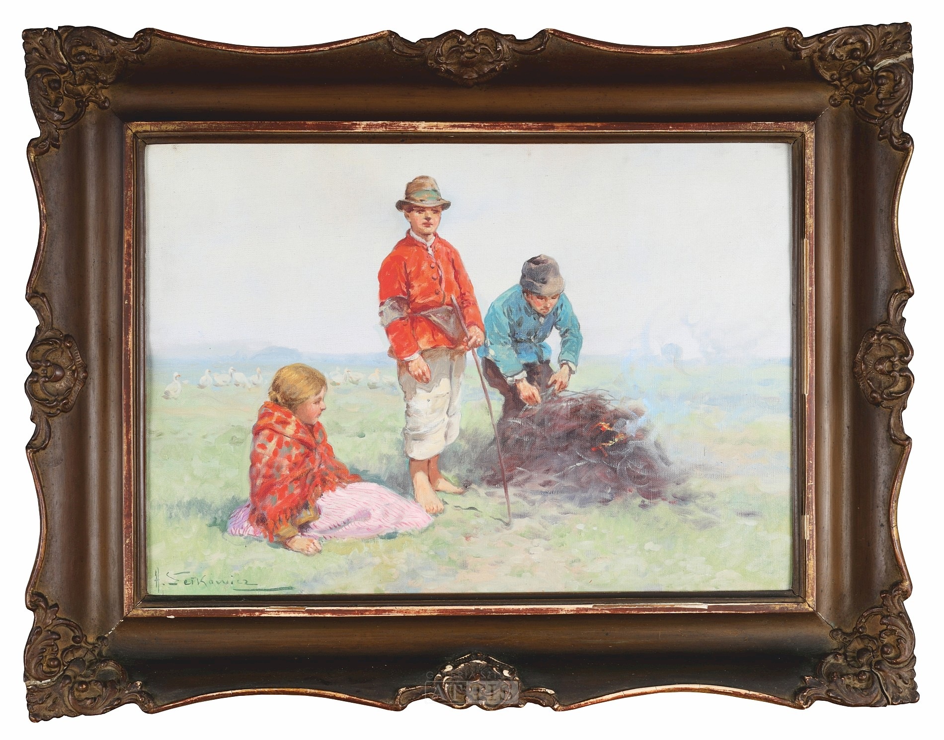 SETKOWICZ Adam Przy ognisku - Salon Sztuki KDA